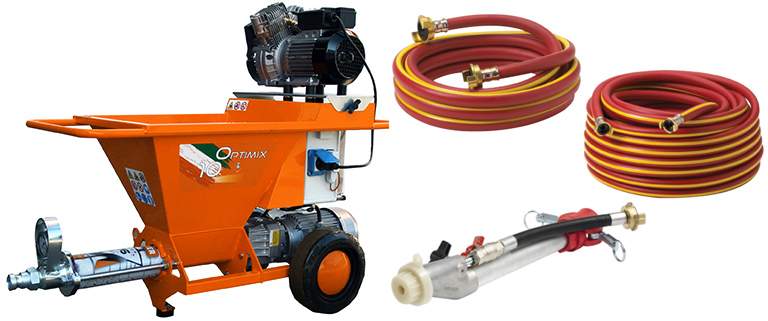 Intonacatrice compatta Mixer Optimix 10 2,2kW per intonaco, serbatoio ...